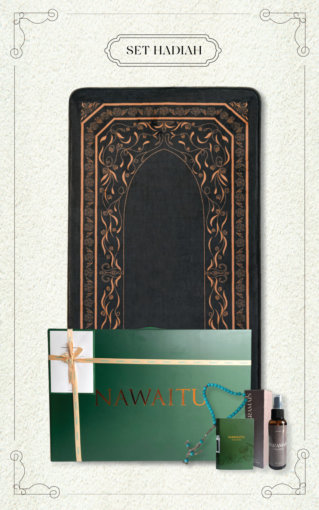 Hadiah Hari Guru & Hari Ibu – Set Hadiah Sejadah Premium | Nawaitu Malaysia